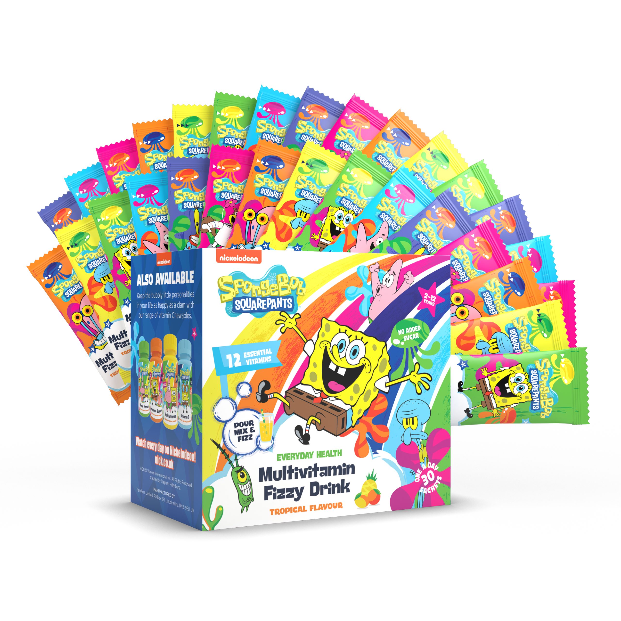 SpongeBob SquarePants Multivitamin Fizzy Drink 30 Sachets | Parkacre